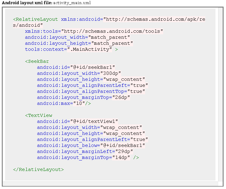 Knowledge Teaching: Android SeekBar 例子解說