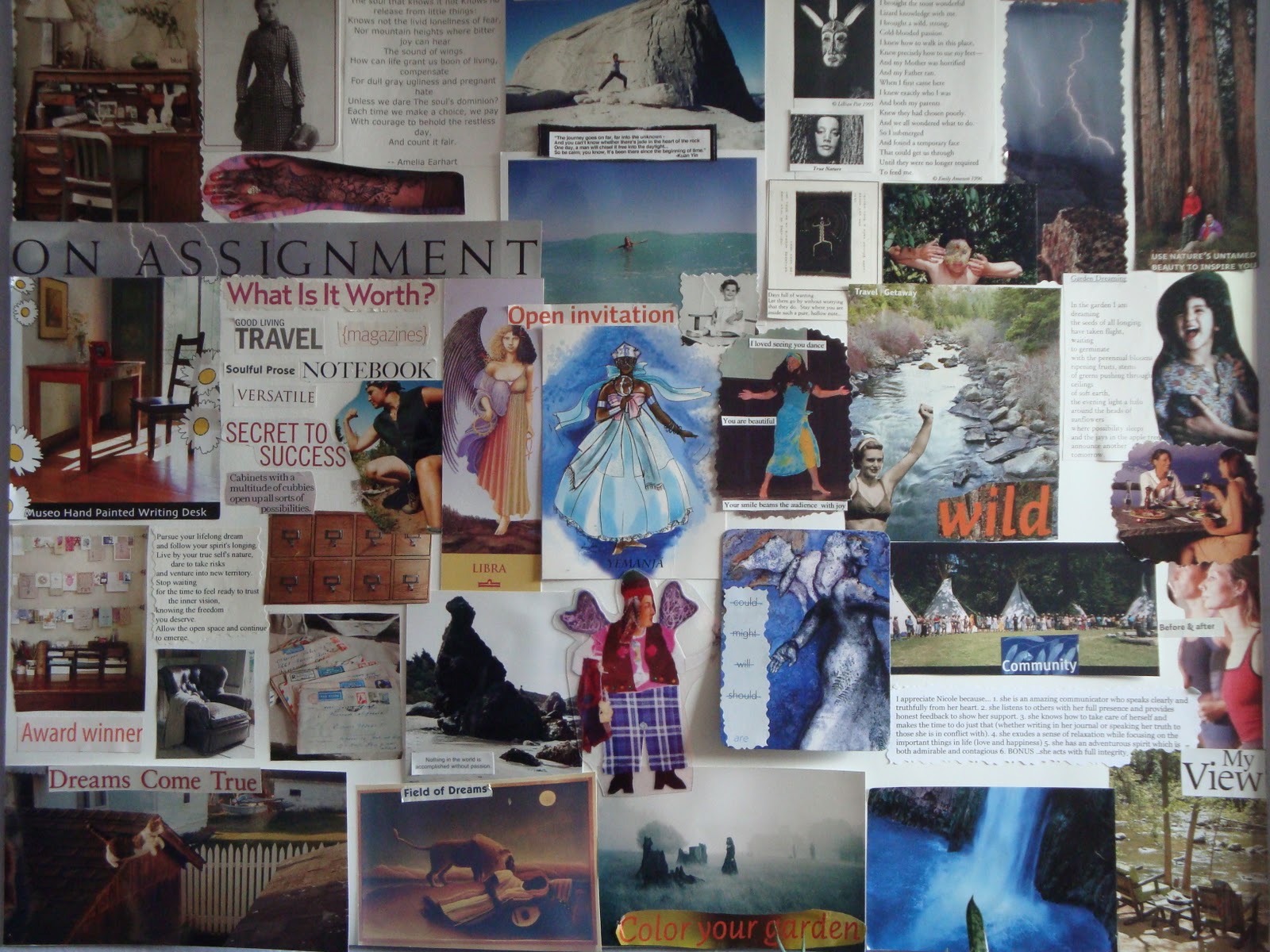 paper - pencil - pen: Writer's Inspiration: Collage Your Dreams