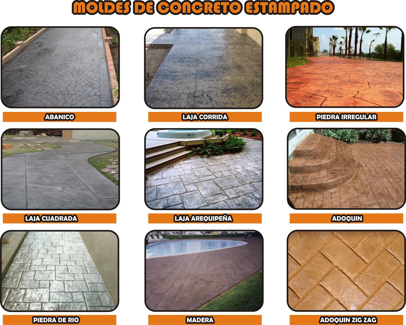 Concreto Estampado: Moldes para Concreto Estampado