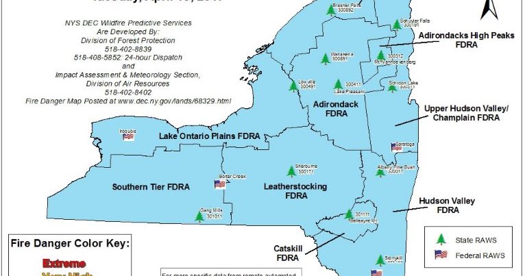 Wellsville Regional News (dot) com: New York State Fire Danger map