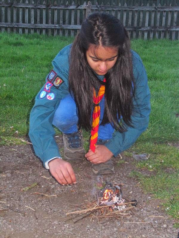 1st Meriden Scouts: Fire lighting