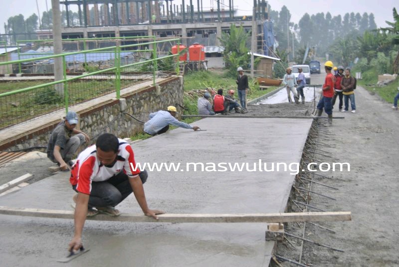 Jasa pengecoran jalan rigid beton rijid jalan raya gudang pabrik trowel ...