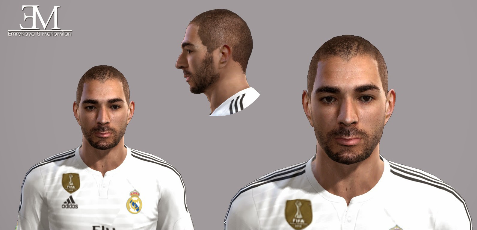 pes-modif: PES 2013 Benzema Face by MarioMilan