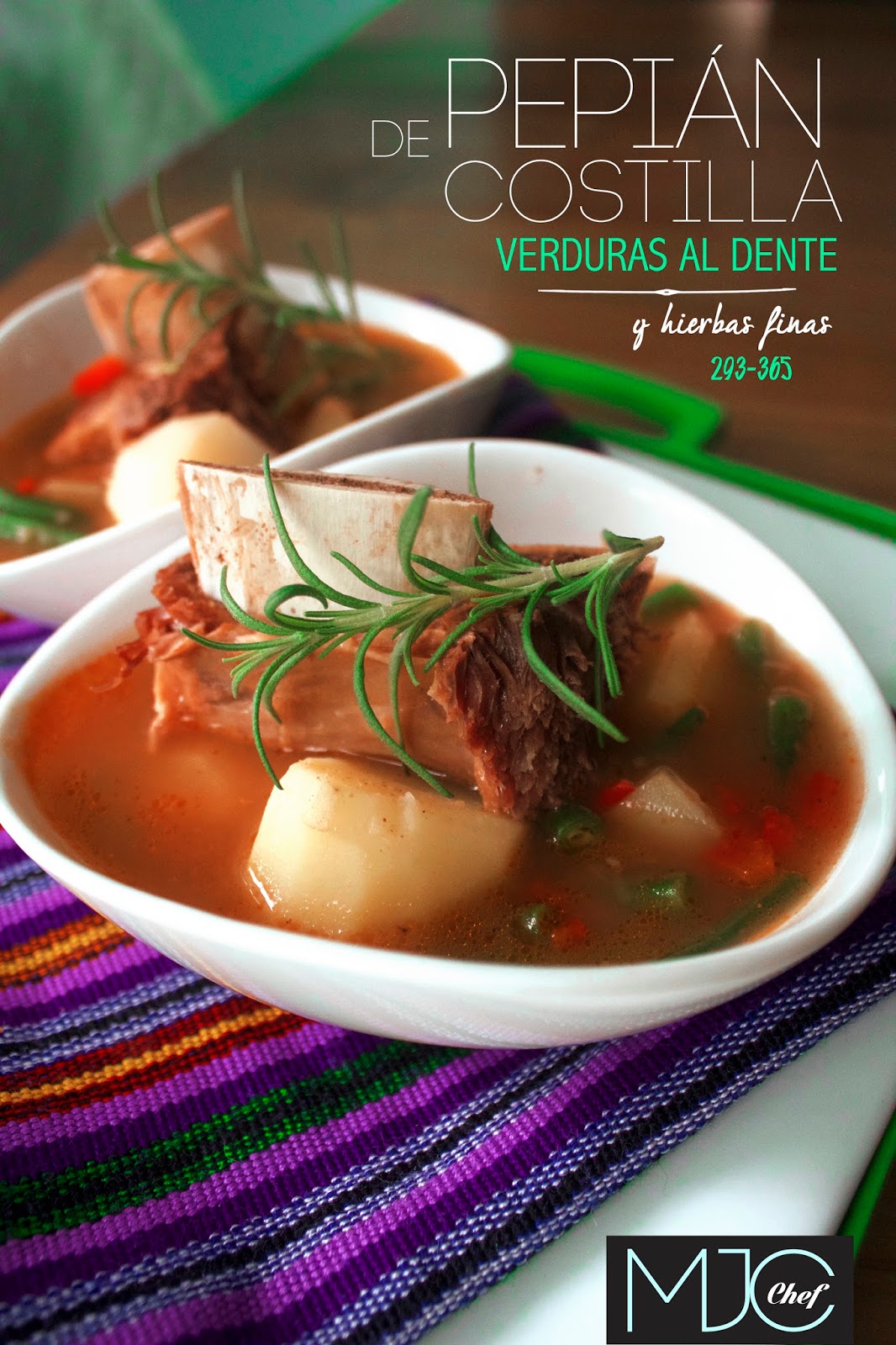 293: Pepián de costilla, verduras y hierbas | 365 SOPAS CON COLOR