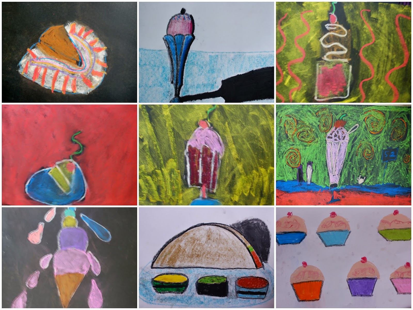 Sunnyside Art House: Pastel Desserts - inspired by Wayne Thiebaud