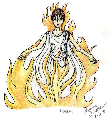 Hestia Greek Goddess Drawing
