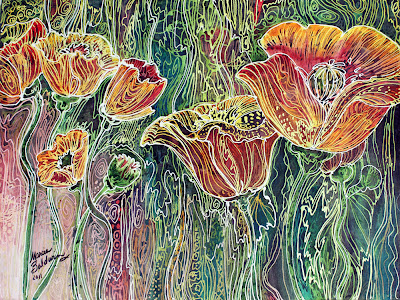 Daily Paintings ~ Fine Art Originals by Marcia Baldwin: POPPY ABSTRACT ...