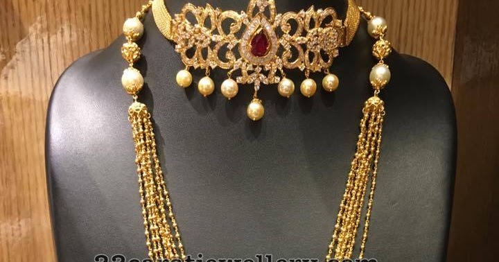 Small Gold Swirls Long Chain - Jewellery Designs