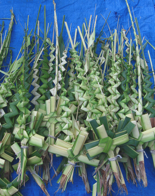 it's a heart heart season: Palm frond weaving - an Easter tradition