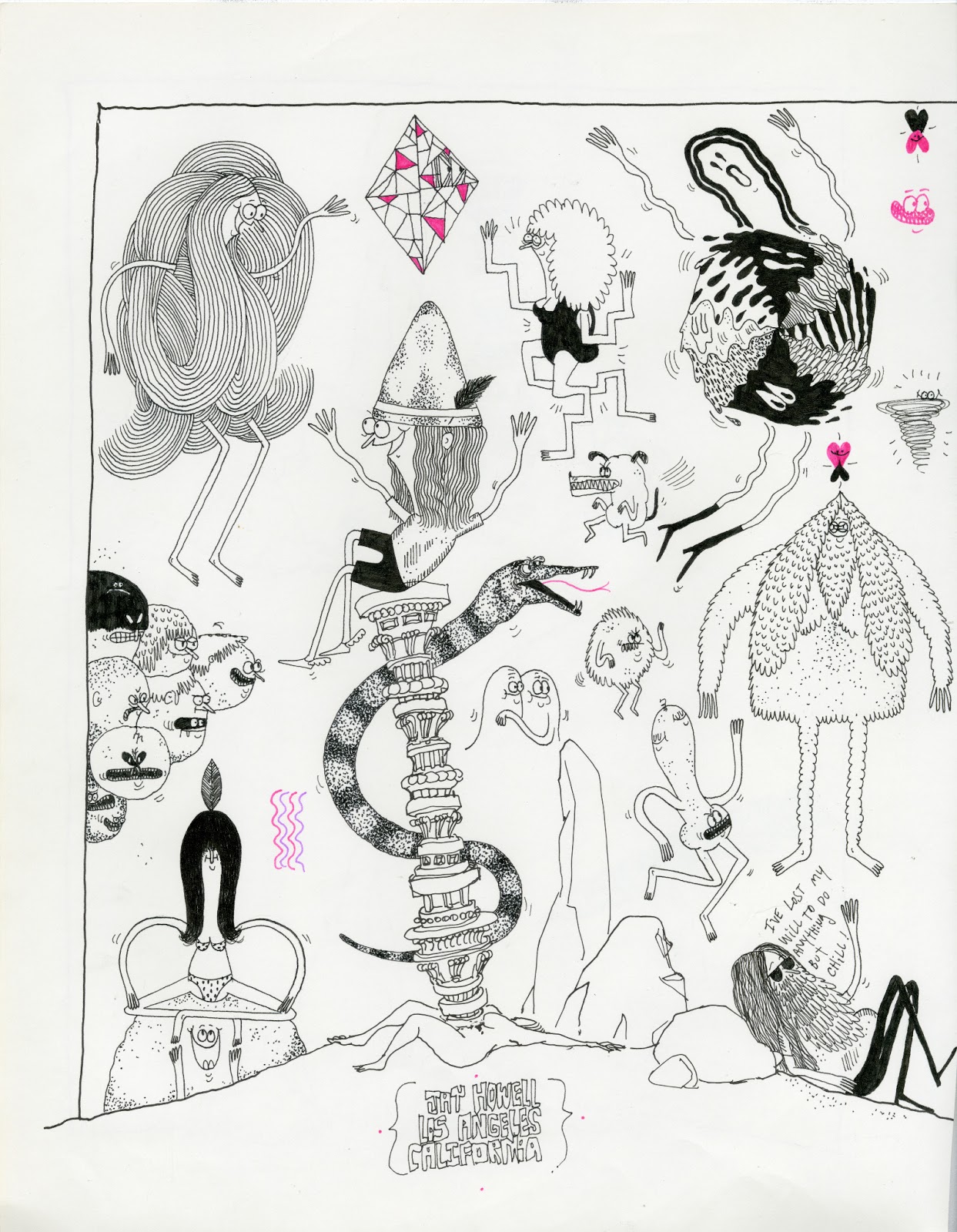 Jay Howell: New Drawings on some Shel Silverstein pages