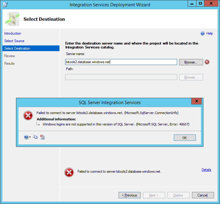 Microsoft Sql Server Integration Services Deploying To