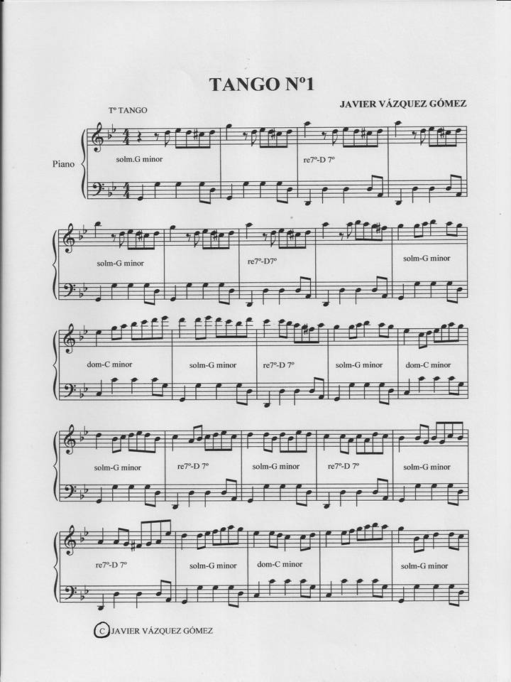 ACCORDION FREE SHEET MUSIC: TANGO Nº 1+ AUDIO