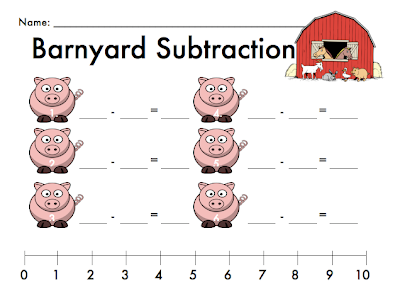 Classroom Freebies Too: Barnyard Subtraction Freebie