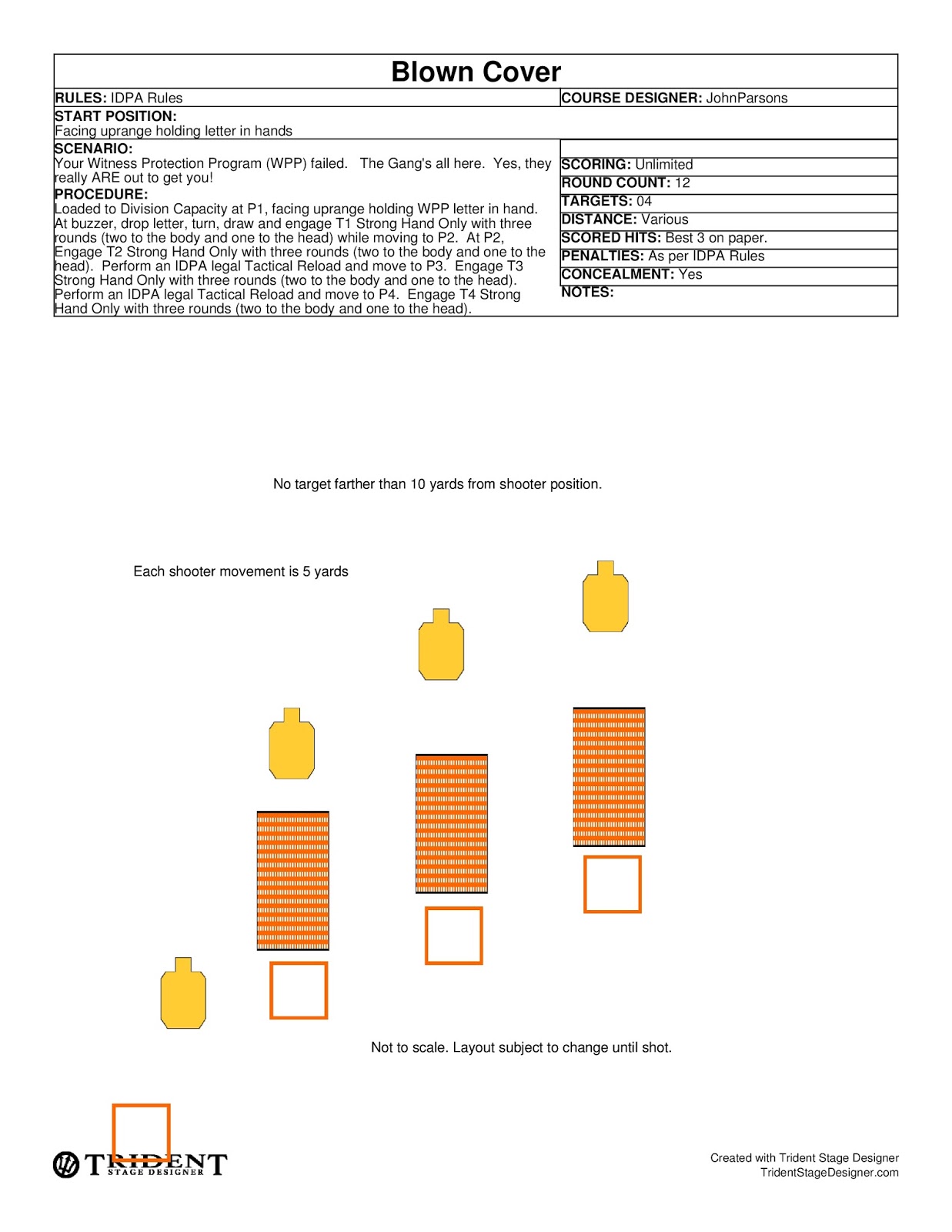 Montezuma Marksmen: Stage Designs for MM IDPA Match #3 - January 9, 2016.