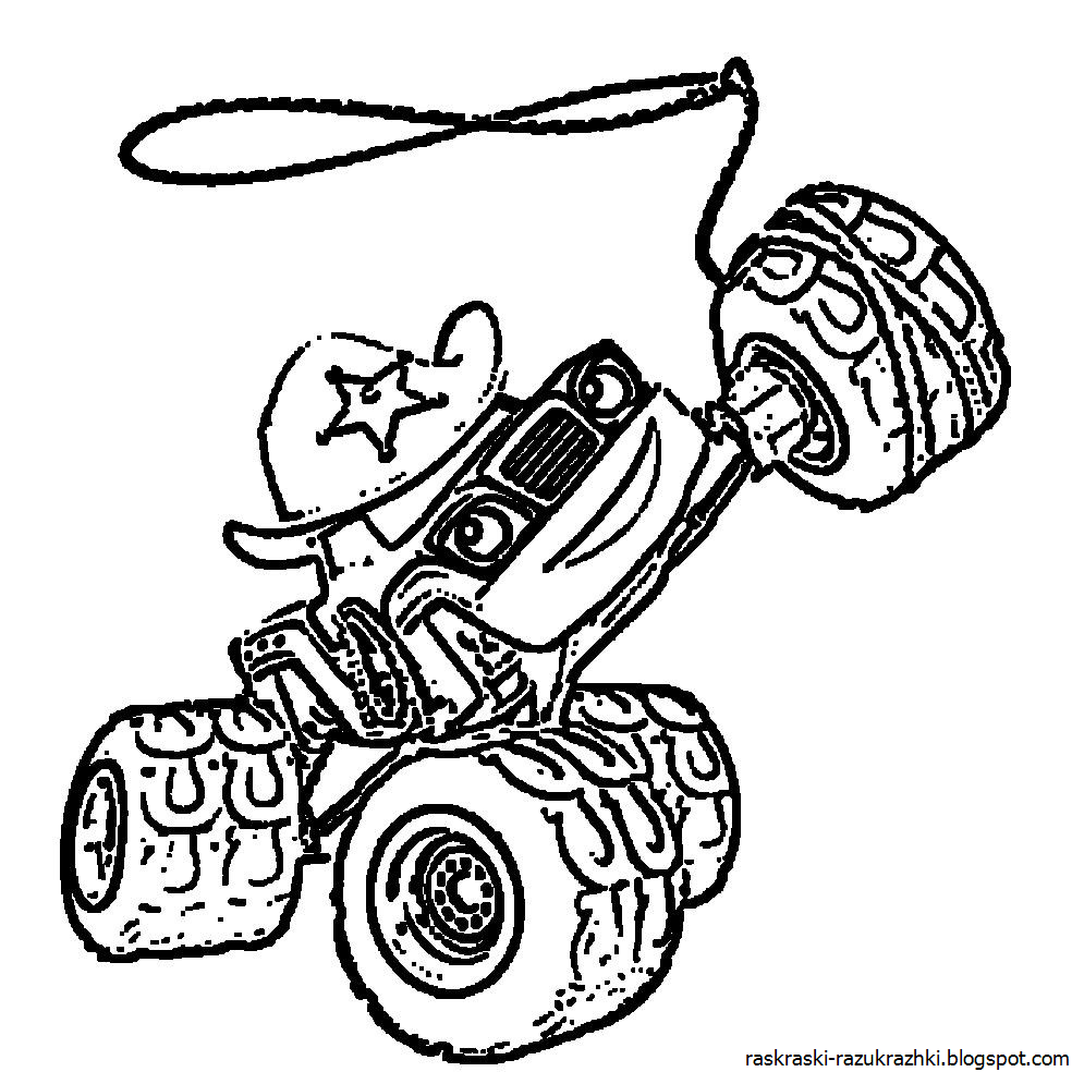 Раскраска Вспыш И Чудо Машинки