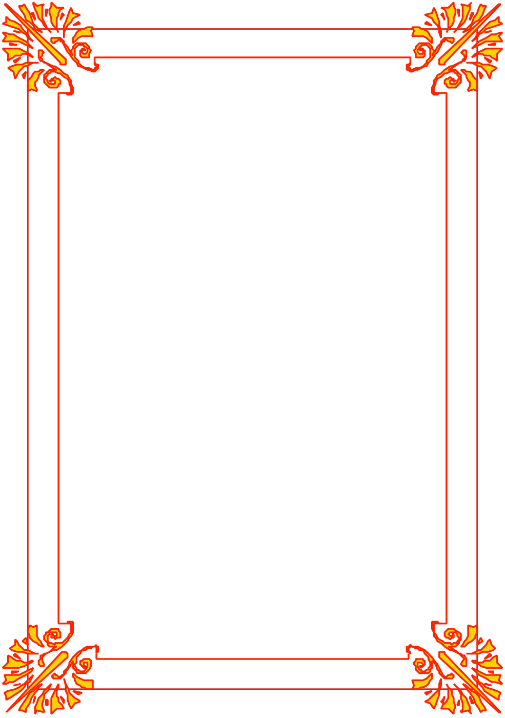 CARATULAS ESCOLARES: Estilizado Marco Vectoria de Lineas Calidas