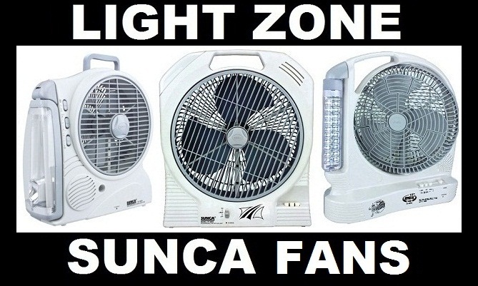 SUNCA RECHARGEABLE FANS WITH EMERGENCY LED LIGHTS - COLLECTION - 2014 ...