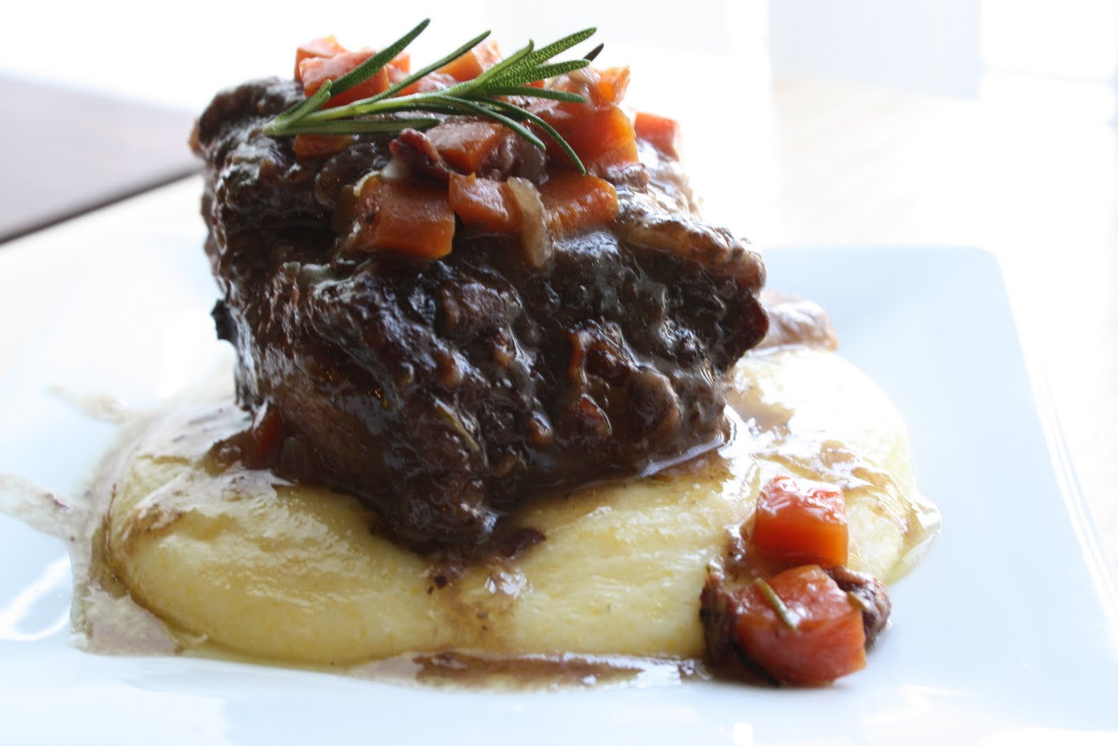 Gorgeous Gourmet: Braised Short Ribs with Creamy Goat Cheese Polenta