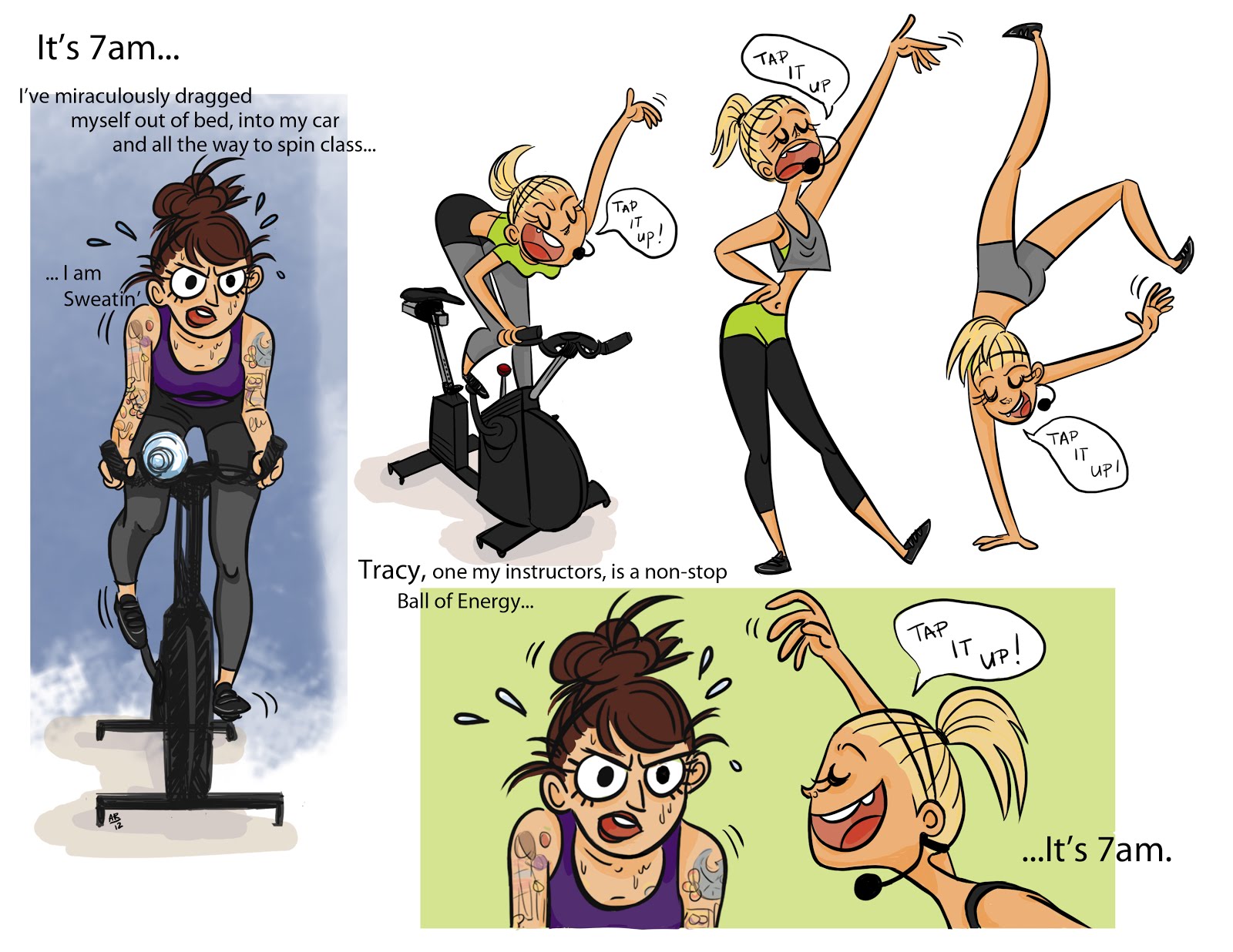 Arielle Draws Things: Early morning spin class