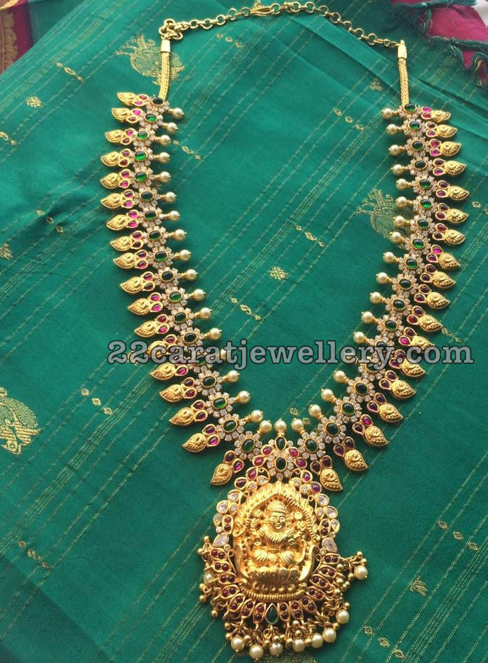 Silver Mango Necklace with Lakshmi - Jewellery Designs