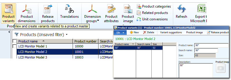 Microsoft Dynamics Ax: Global products - Table structure in Ax2012