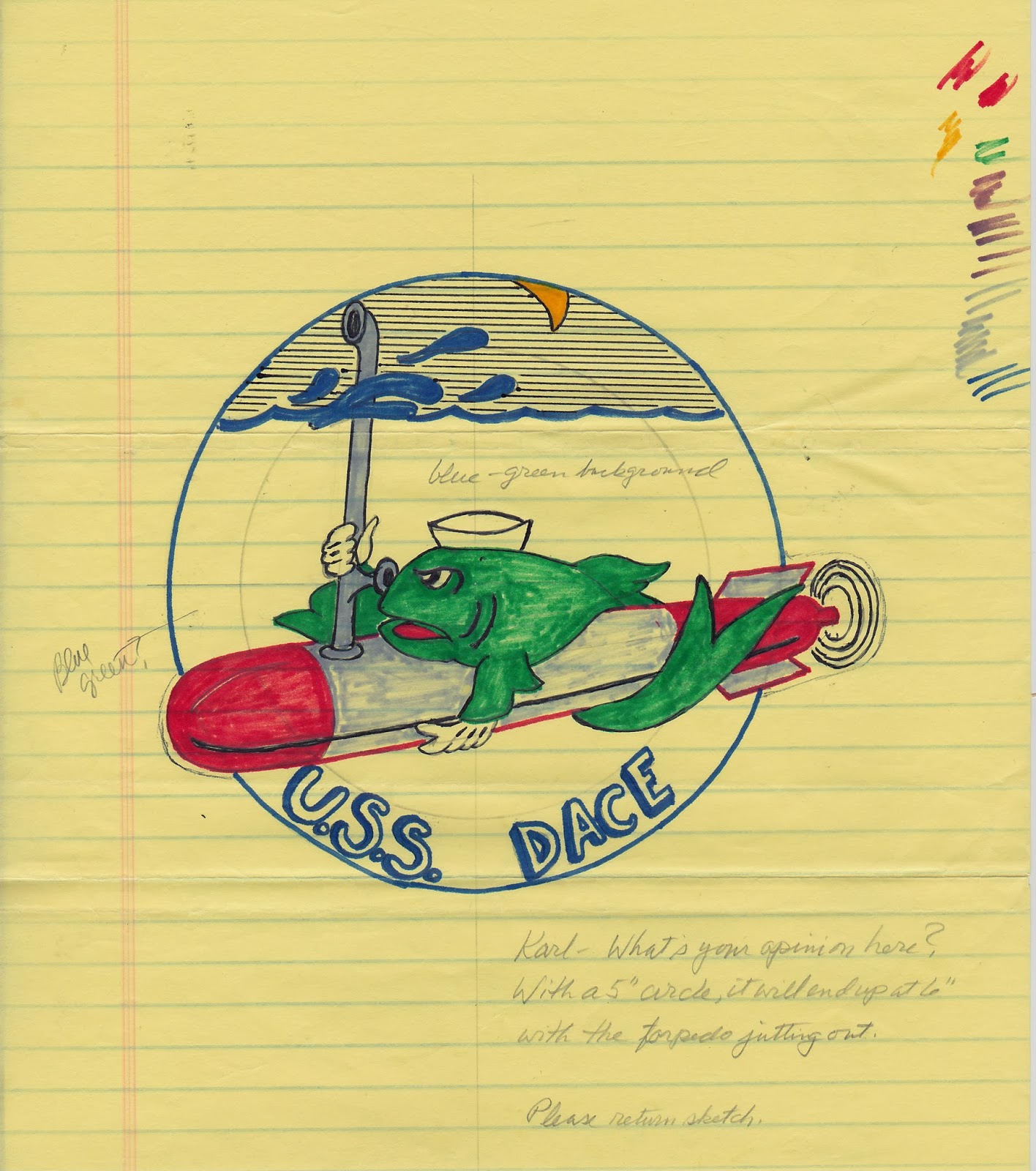 GRANDPA'S NAVY: USS Dace Service Patch Design