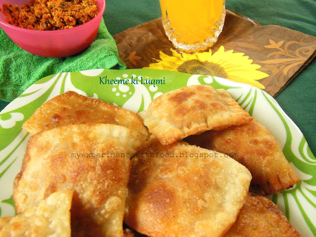 My Experiments With Food: Kheeme Ki Luqmi / Minced chicken Stuffed Wraps