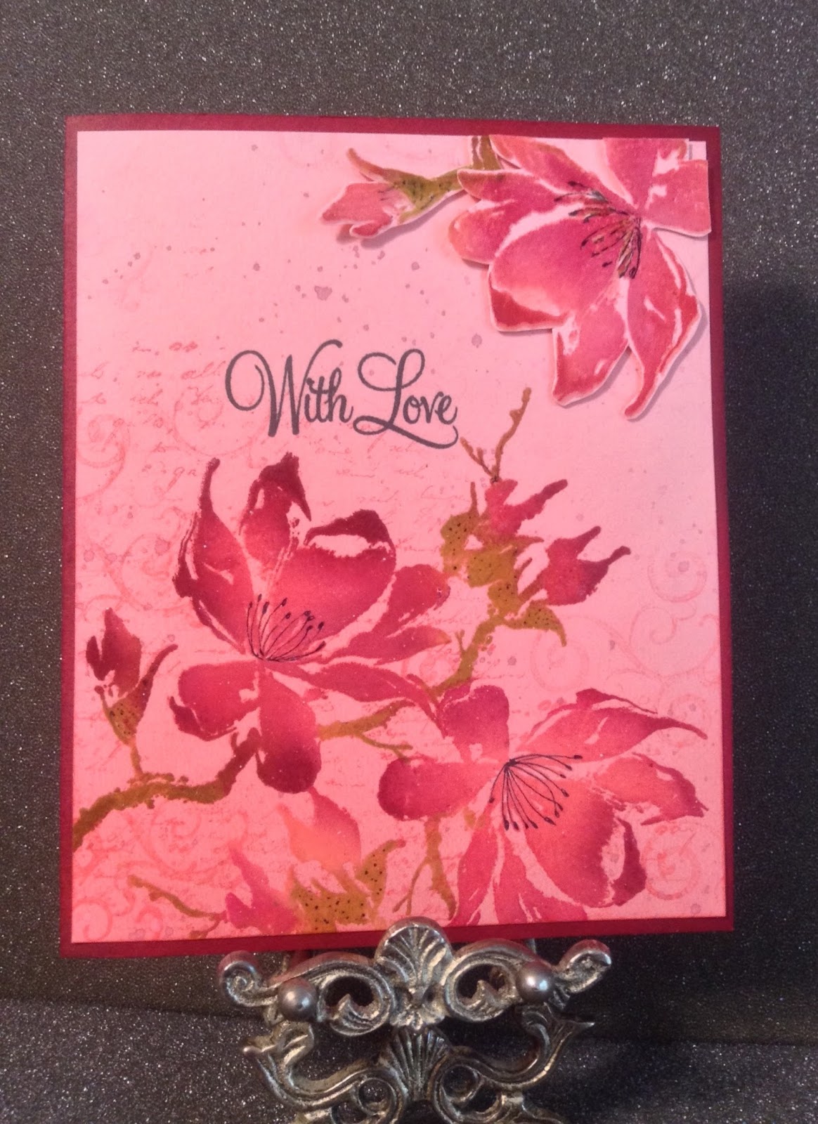PaperArts Cafe: Embossed Magnolia Card With ColorBox Inks