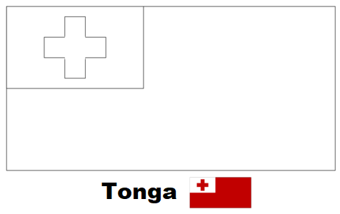Blog de Geografia: Bandeira de Tonga para colorir