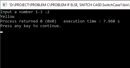 Contoh pemrograman SWITCH-CASE dengan bahasa C - TUTORIAL AANG