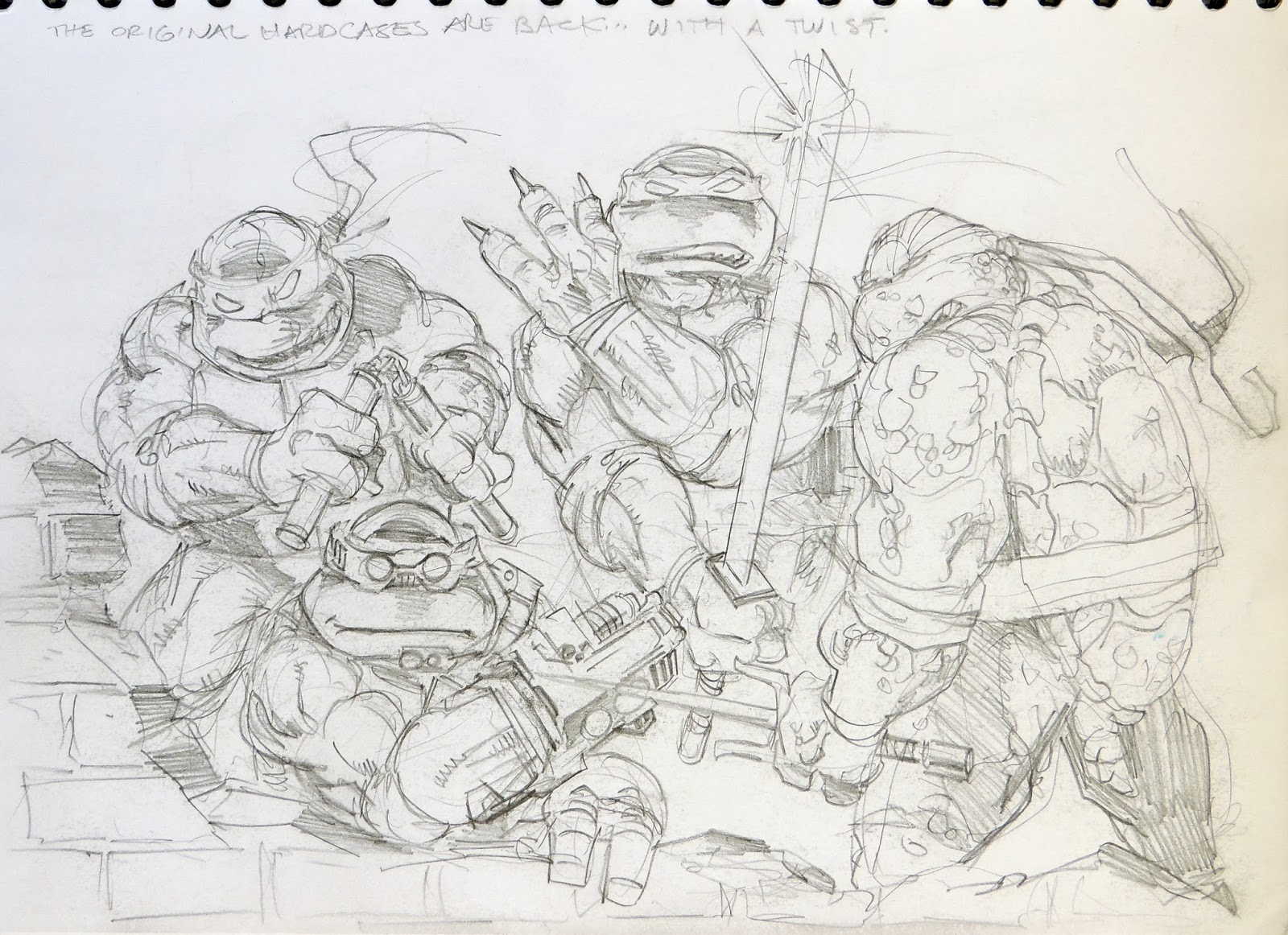 Peter Laird's TMNT blog: Blast from the Past #666: Sketchbook page 9 ...