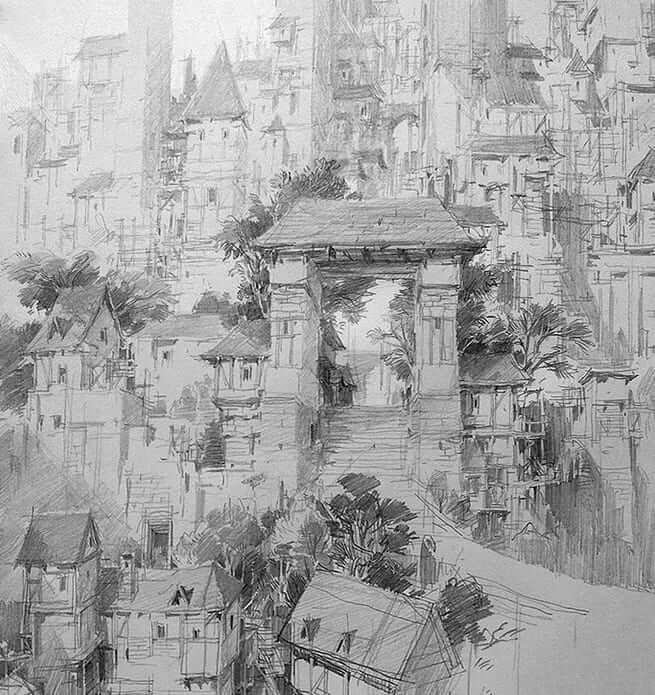 Drawings Of Fantasy Cities