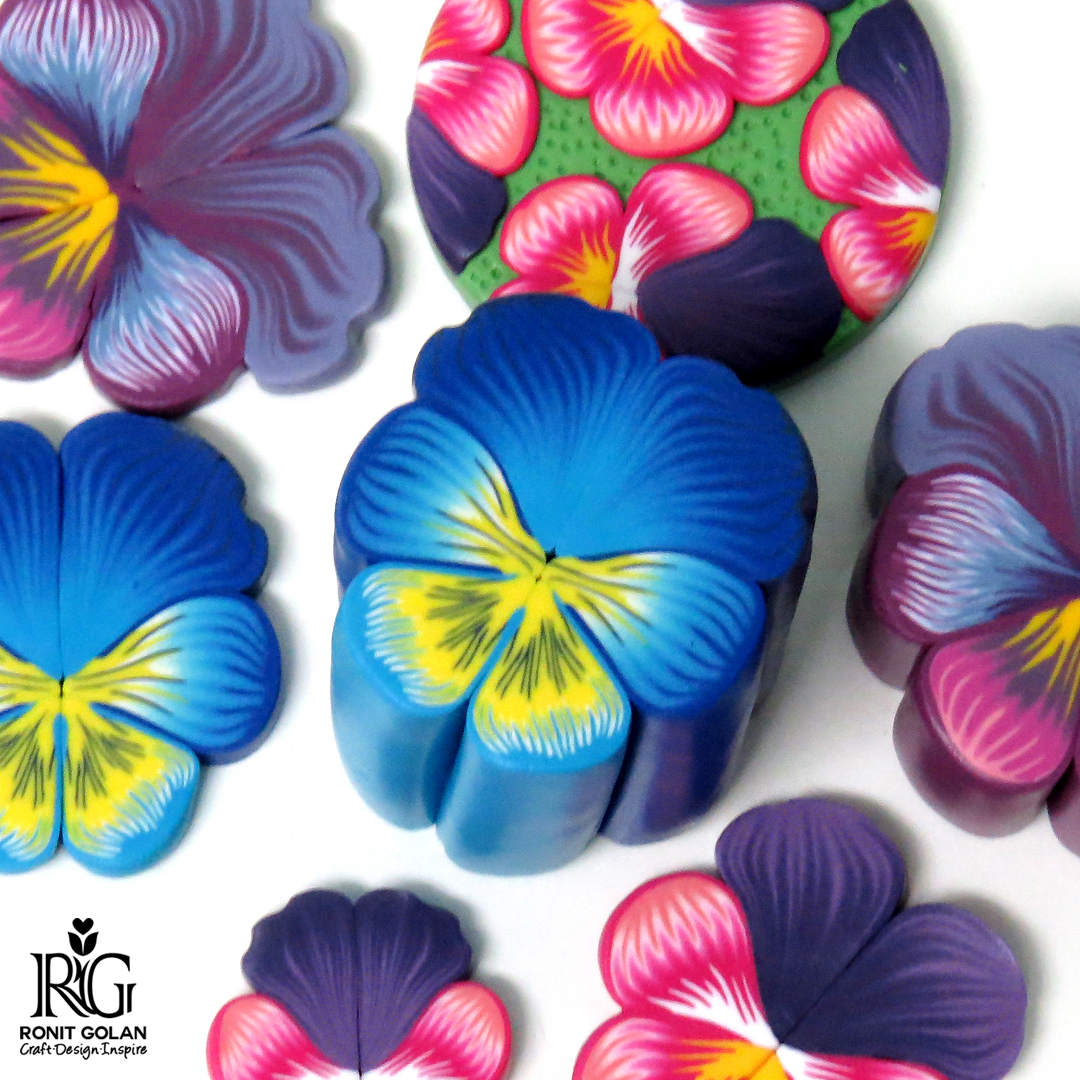 Ronit Golan - Polymer Clay Joy - Inspire to Create: Pansy Flower Cane ...