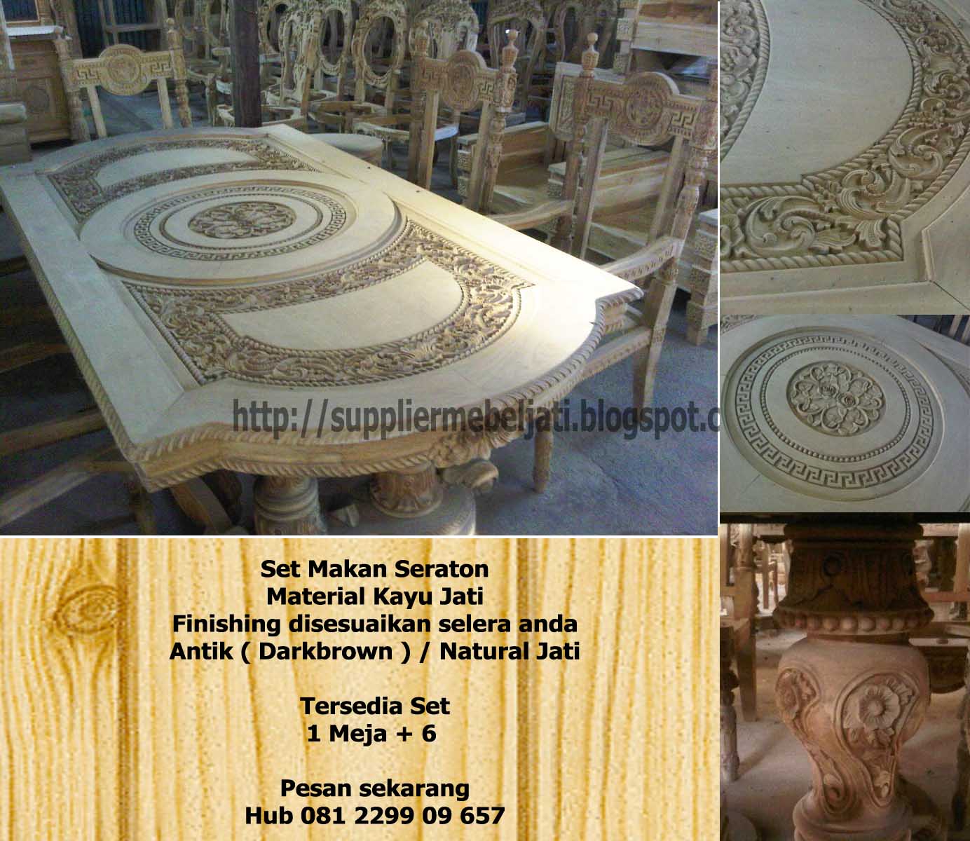 Jual Mebel Jati Set Makan Seraton Model Baru