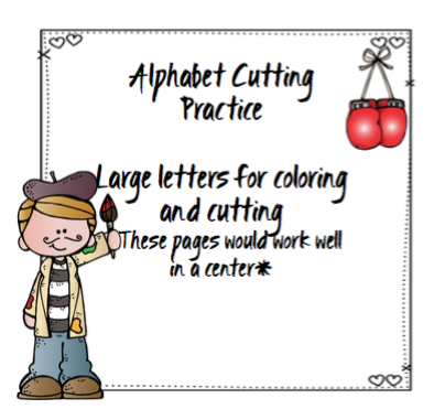 Alphabet Cutting Practice Pages ~ Preschool Printables
