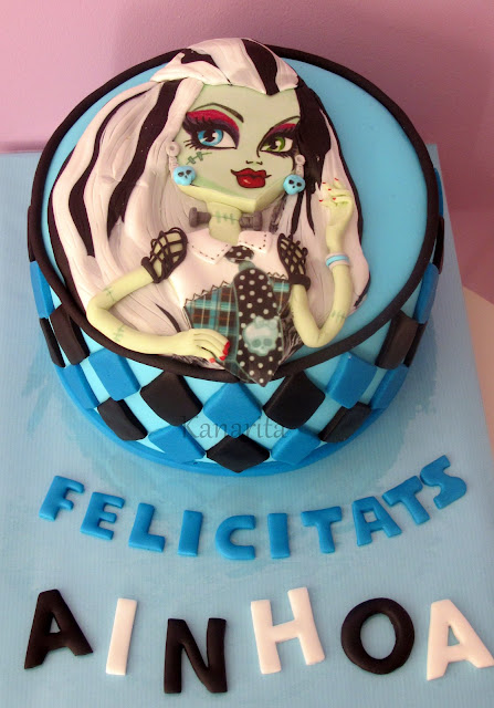 Los dulces de Kanarita: Pastel Monster High - Frankie Stein