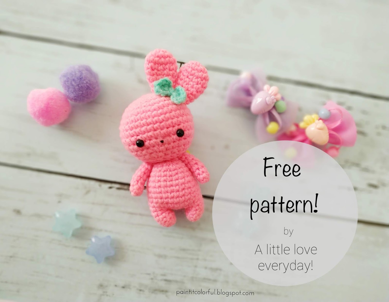 Amigurumi bunny free pattern - A little love everyday!