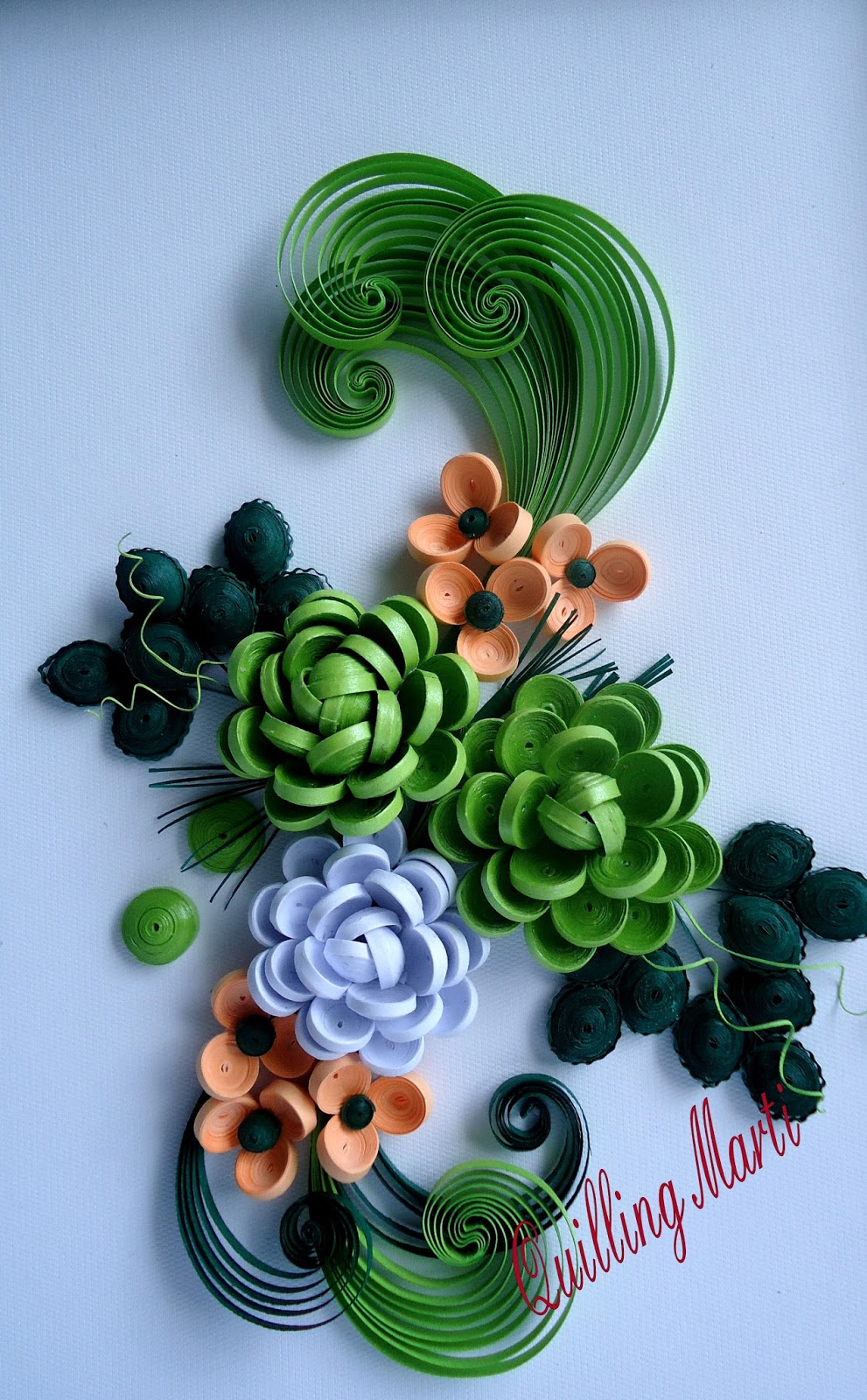 Quilling Marti: Green Quilling Picture part 2