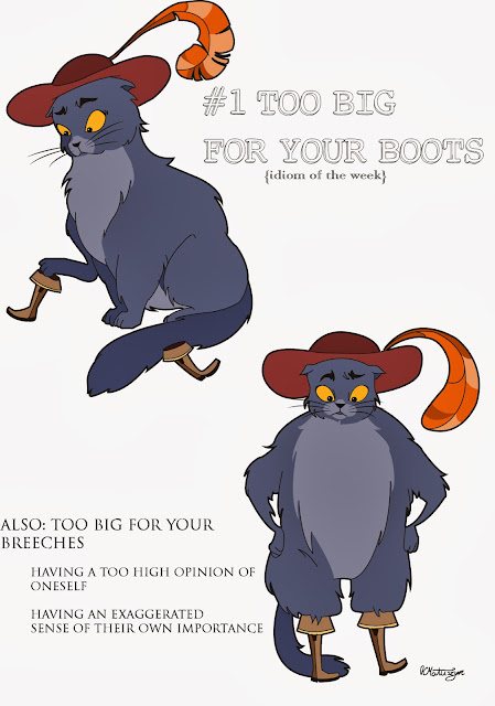 #1 Too big for your boots {Idiom of the week} - Fanciest Words Inc.