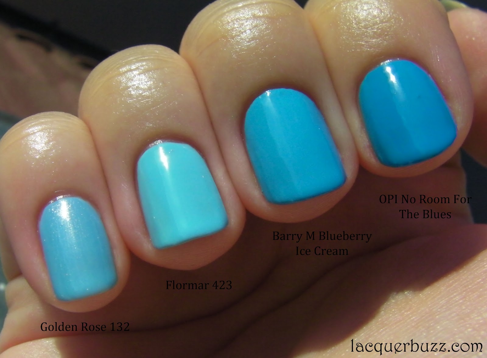 Lacquer Buzz: Light blue comparison