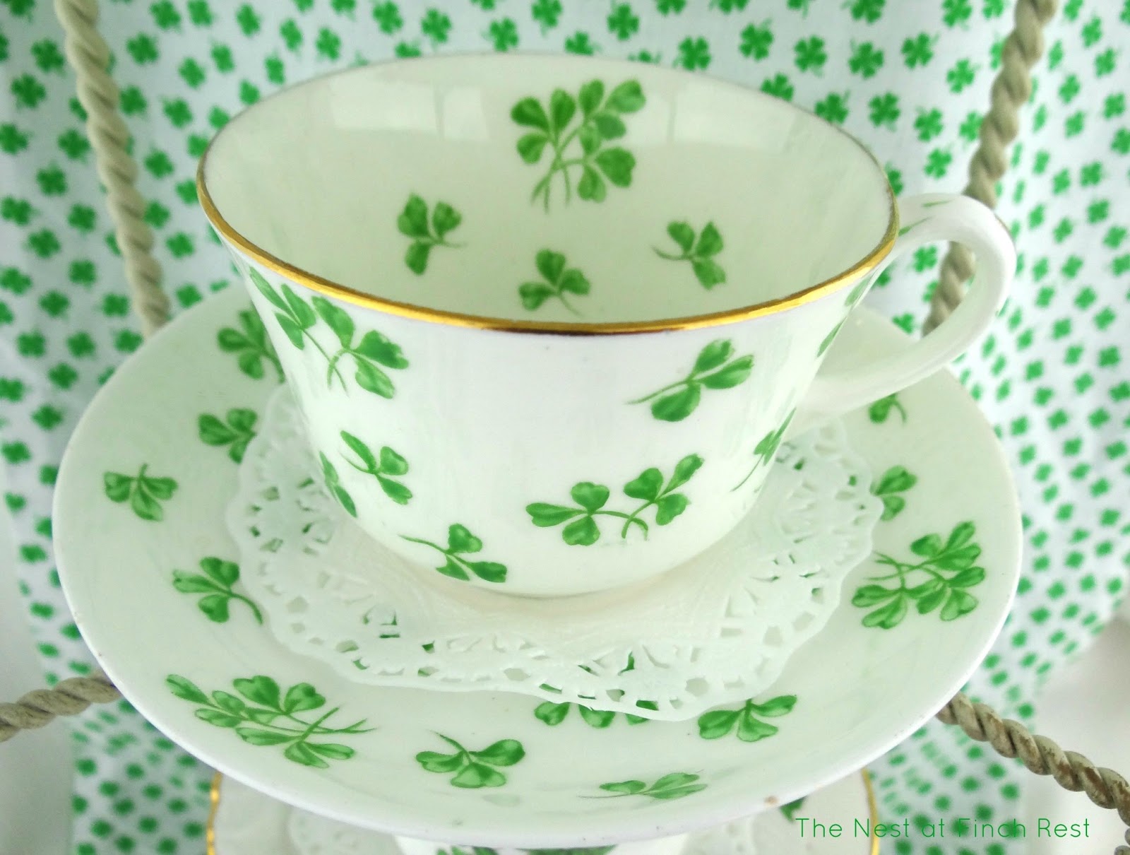 The Nest at Finch Rest: Shamrock Tea Cups Collection