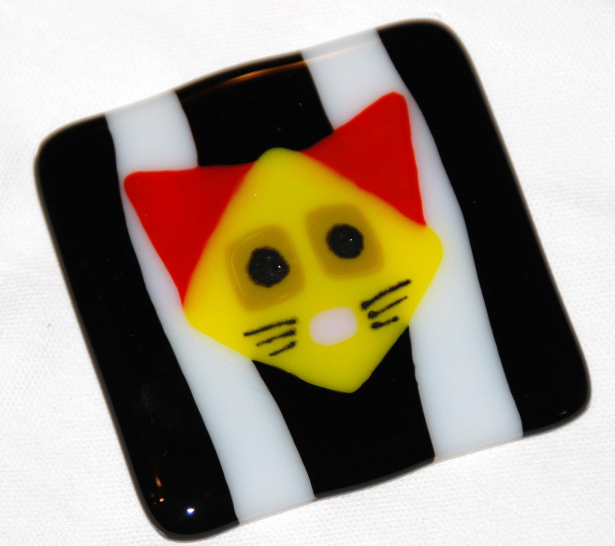 Omega Glass: Fused Glass Art that's Ridiculously Cool: Cat Faces on ...