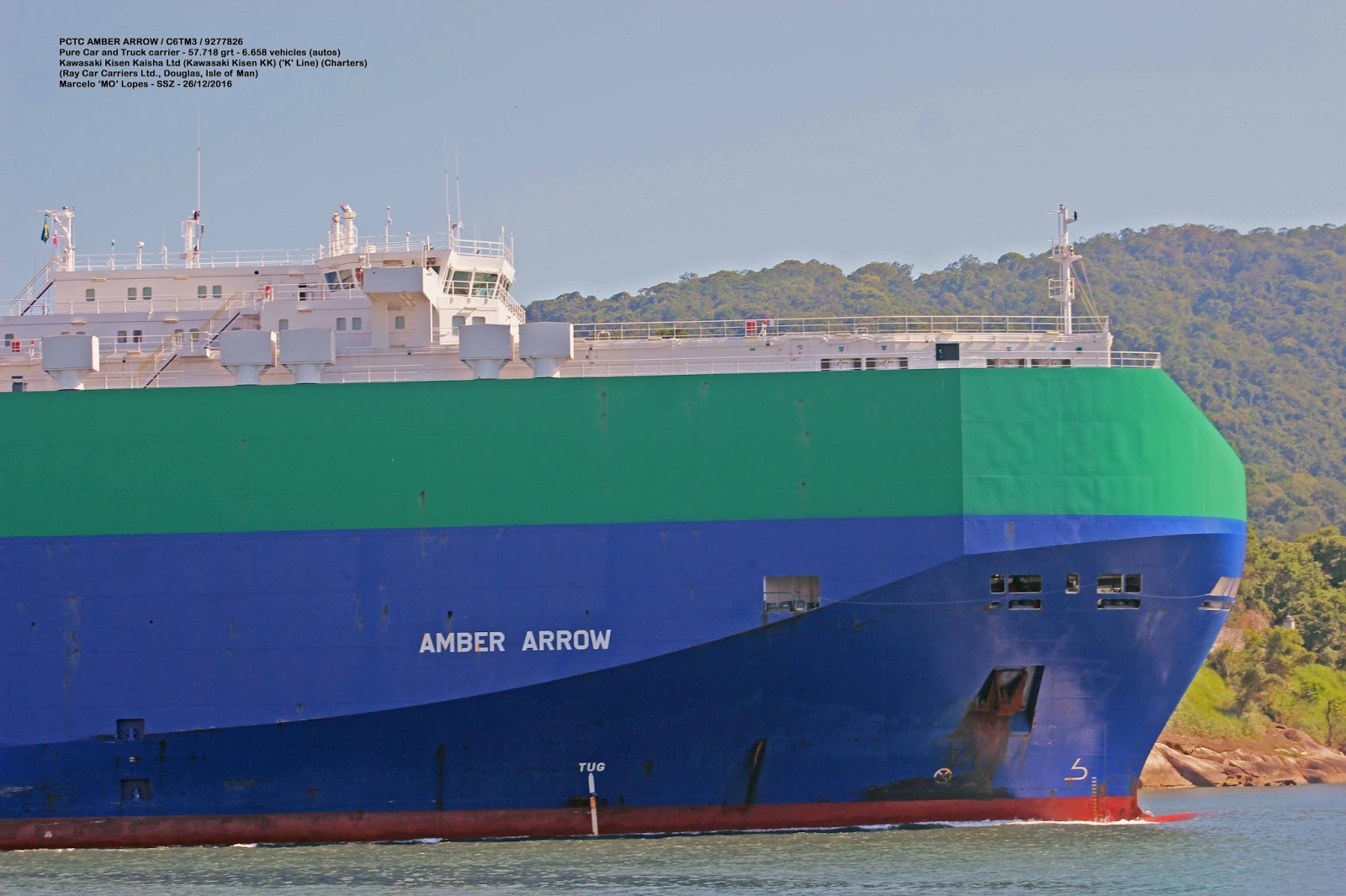 Santos Shiplovers: PCTC Amber Arrow / C6TM3 - Leaving Santos, bound to ...