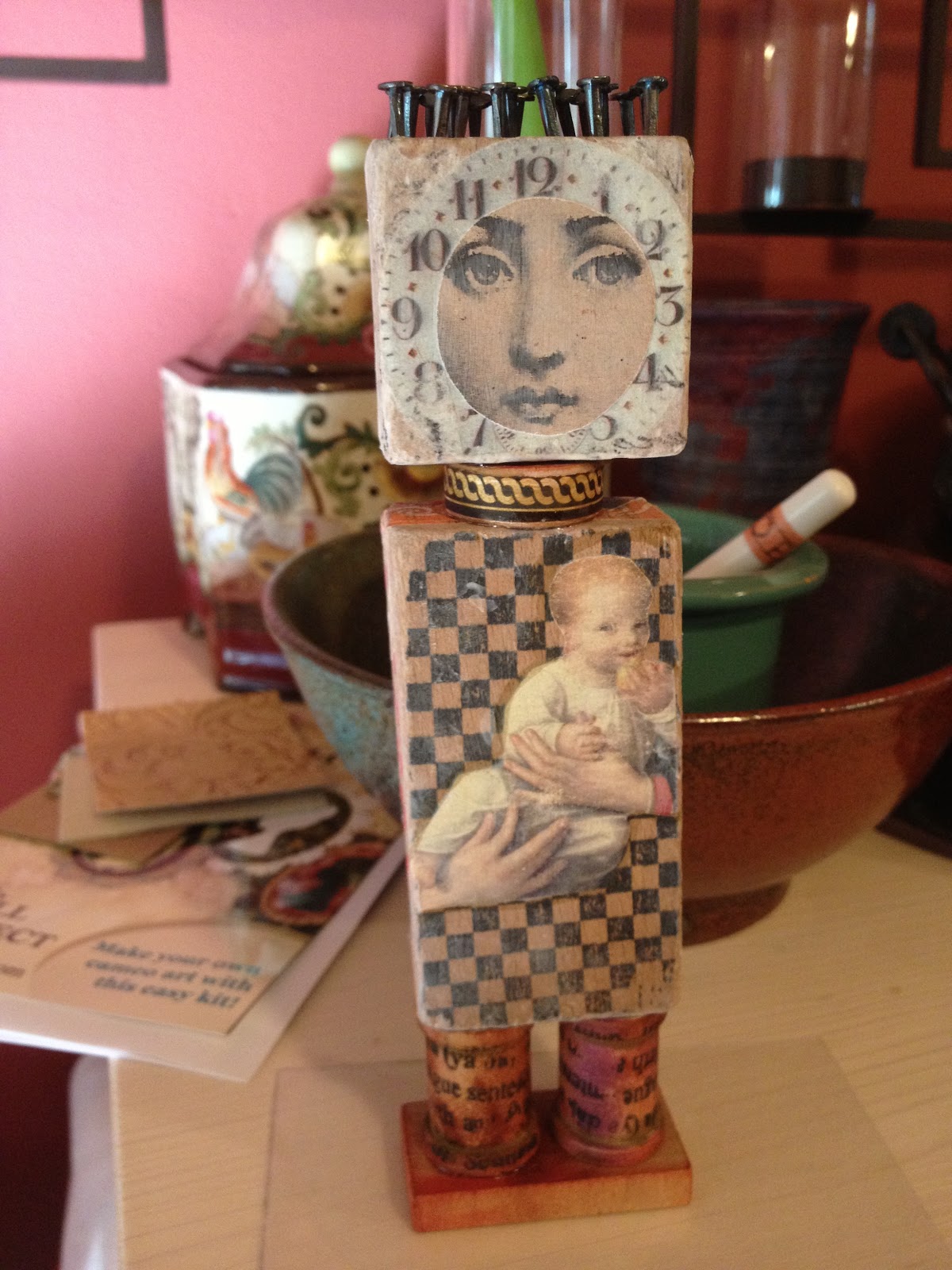 altered book studio.....: Block Head Dolls Play Date