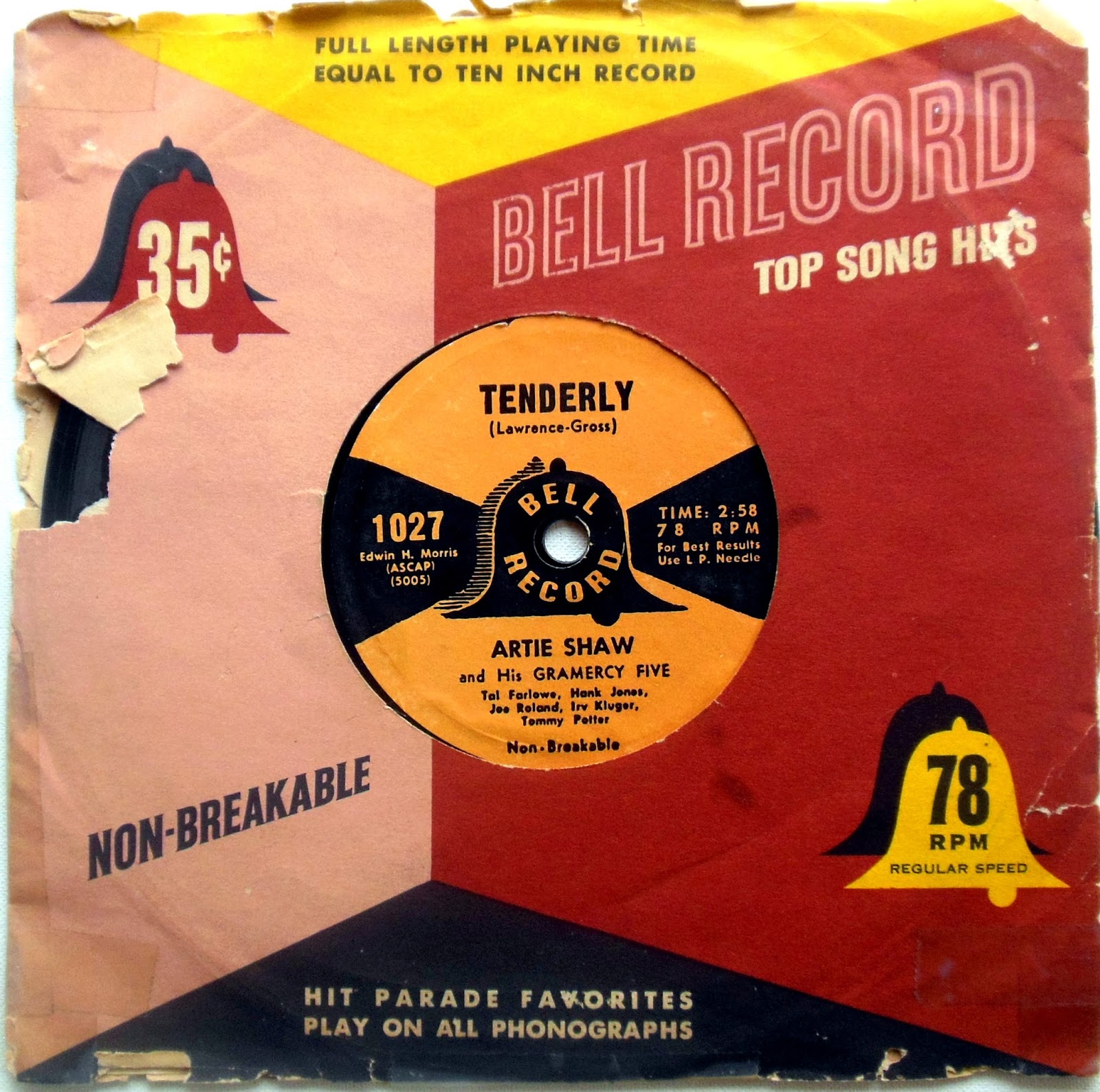 Jeff's 78 RPM Blog: Artie Shaw on 7" Bell