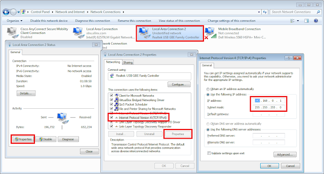 m1372899: Configure Ethernet adapter with static IP to work with Xilinx ...