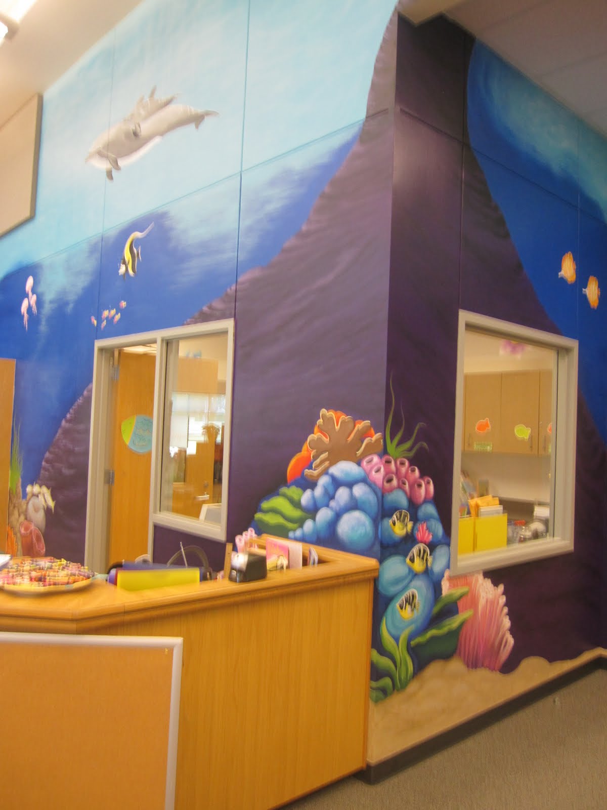 Ashley Williams: "Finding Nemo" Mural at School Library