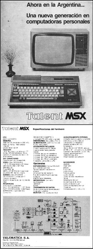 MSX Bytes: Catalogo Talent MSX DPC-200