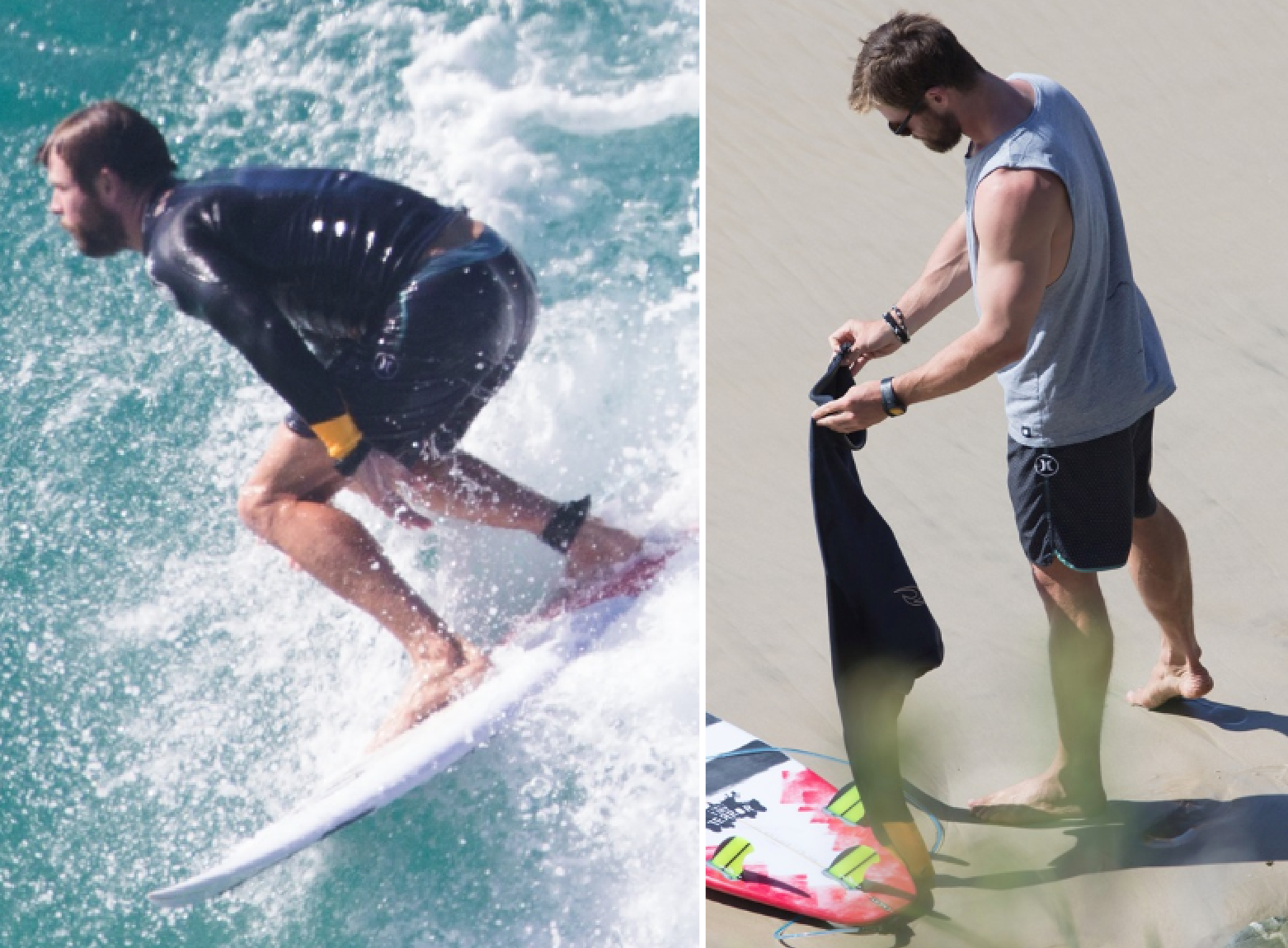 my new plaid pants: Chris Hemsworth Wears That Wetsuit