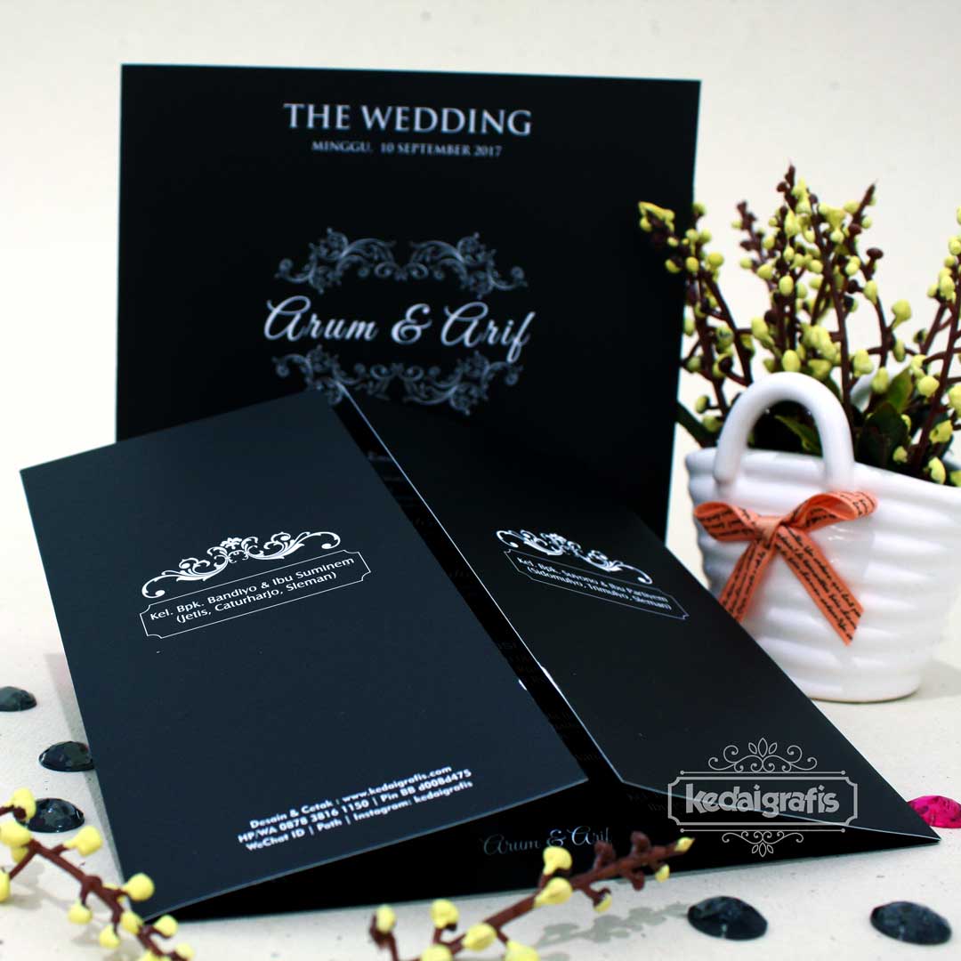 82+ Contoh Undangan Pernikahan Hitam Gratis Terbaik - Contoh Undangan
